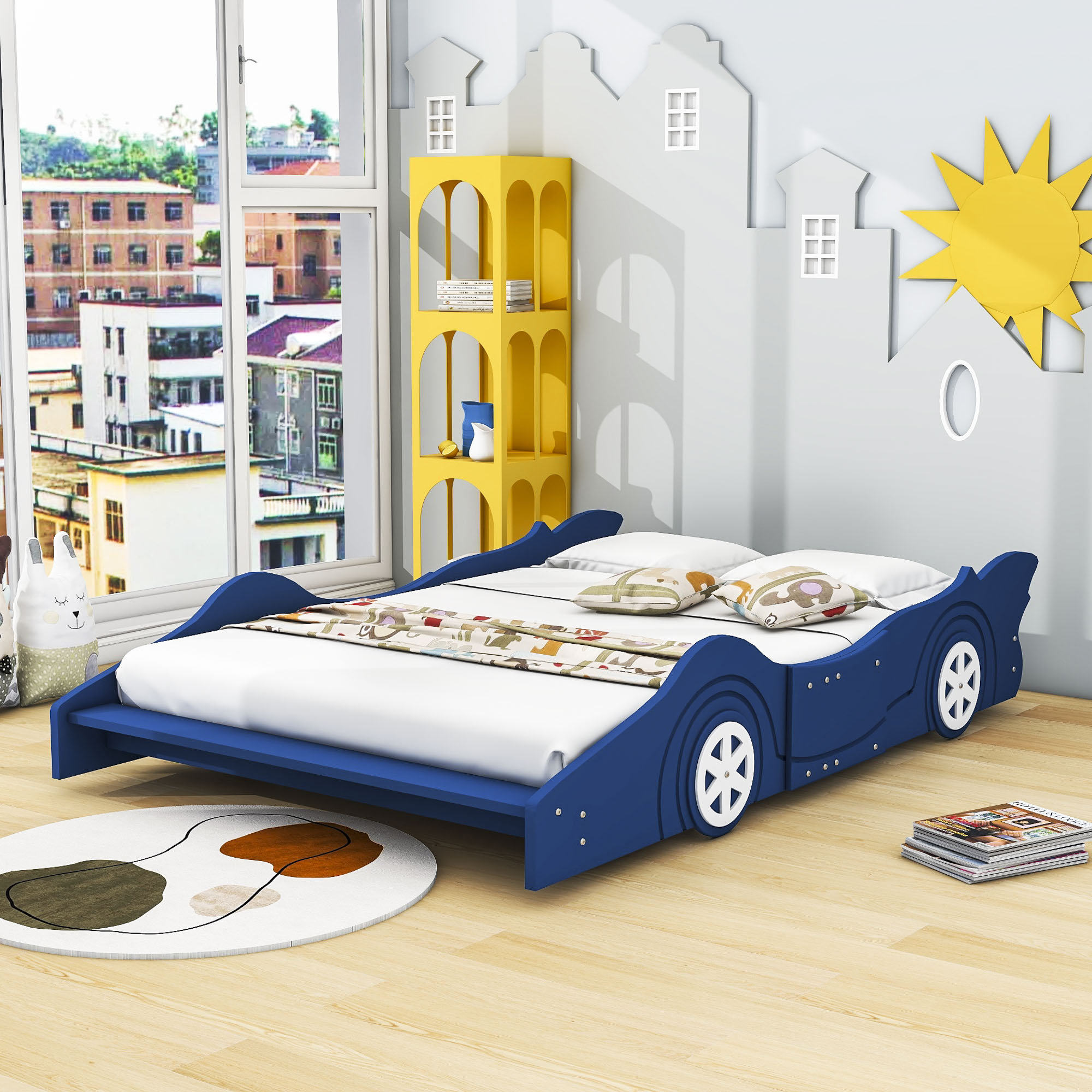 Zoomie Kids Tellisford wood Bed with slats - Wayfair Canada