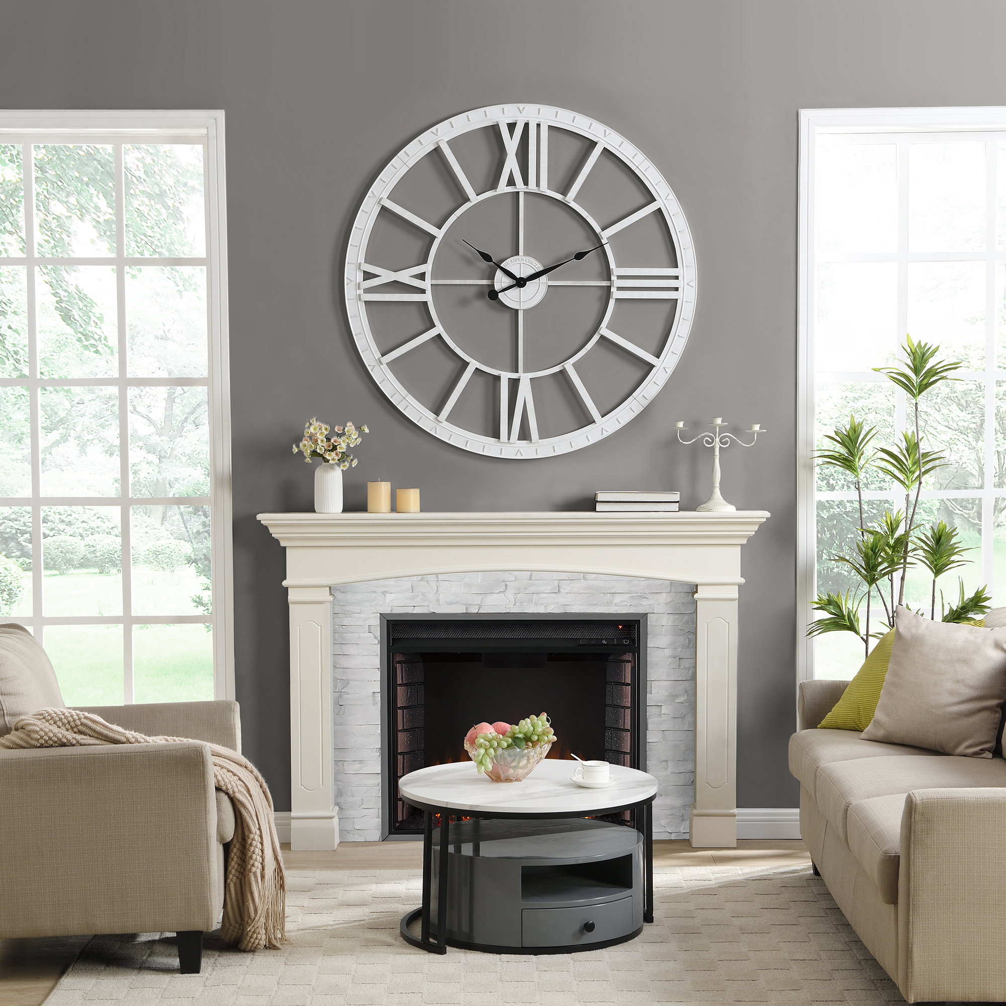 Williston Forge Jullisa Oversized 40" Wall Clock | Wayfair