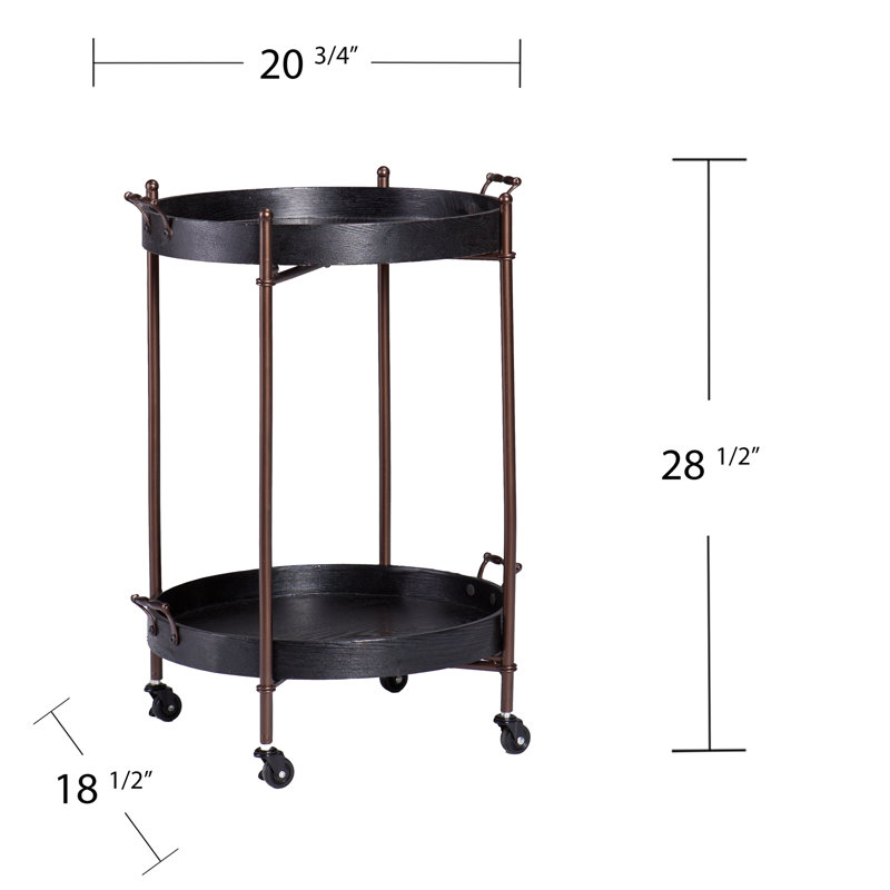 17 Stories Colo Metal Bar Cart & Reviews | Wayfair