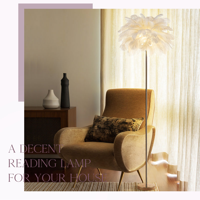 Willa Arlo Interiors Lismore 63'' Brass LED Novelty Floor Lamp with ...