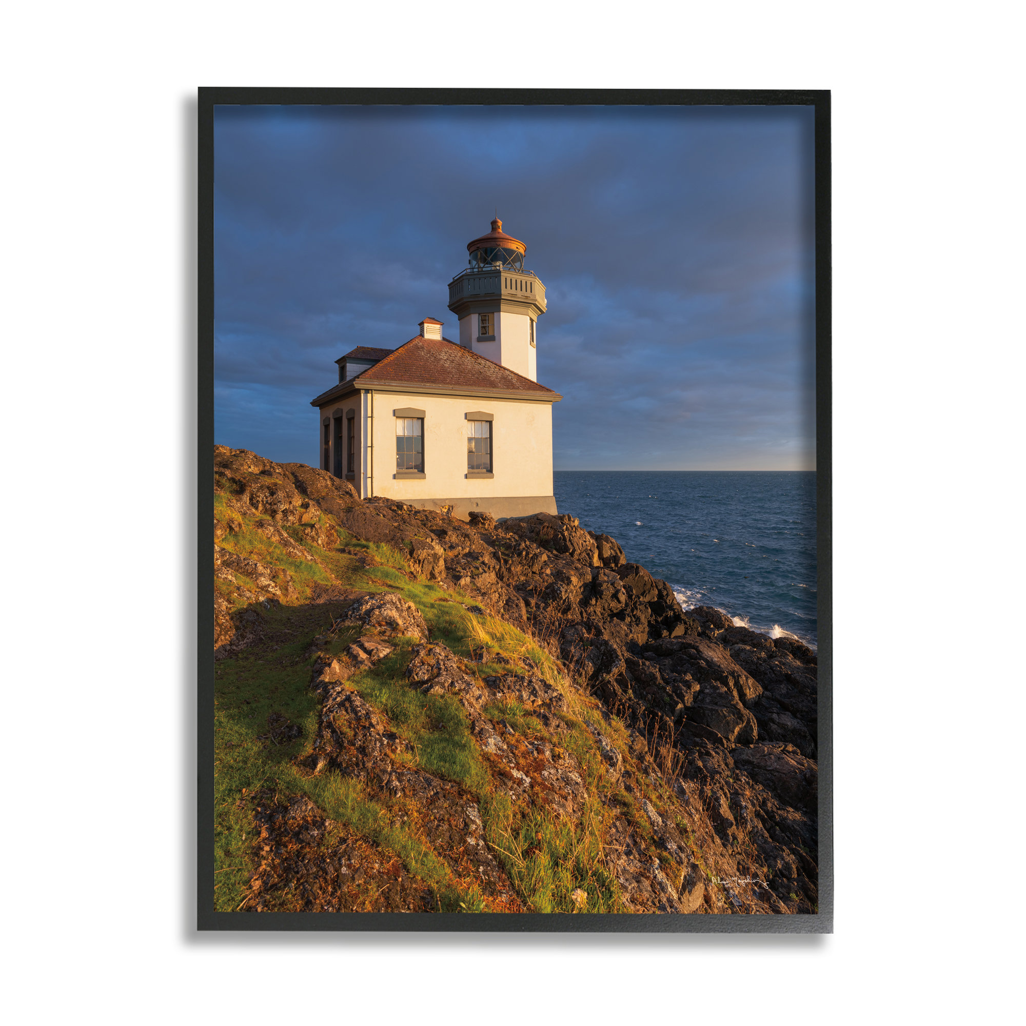 Stupell Industries Coastal Lighthouse Photography Framed On Wood by ...