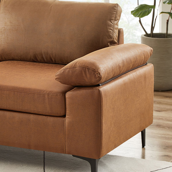Wrought Studio™ Amreena 2 - Piece Faux Leather Chaise Sectional ...