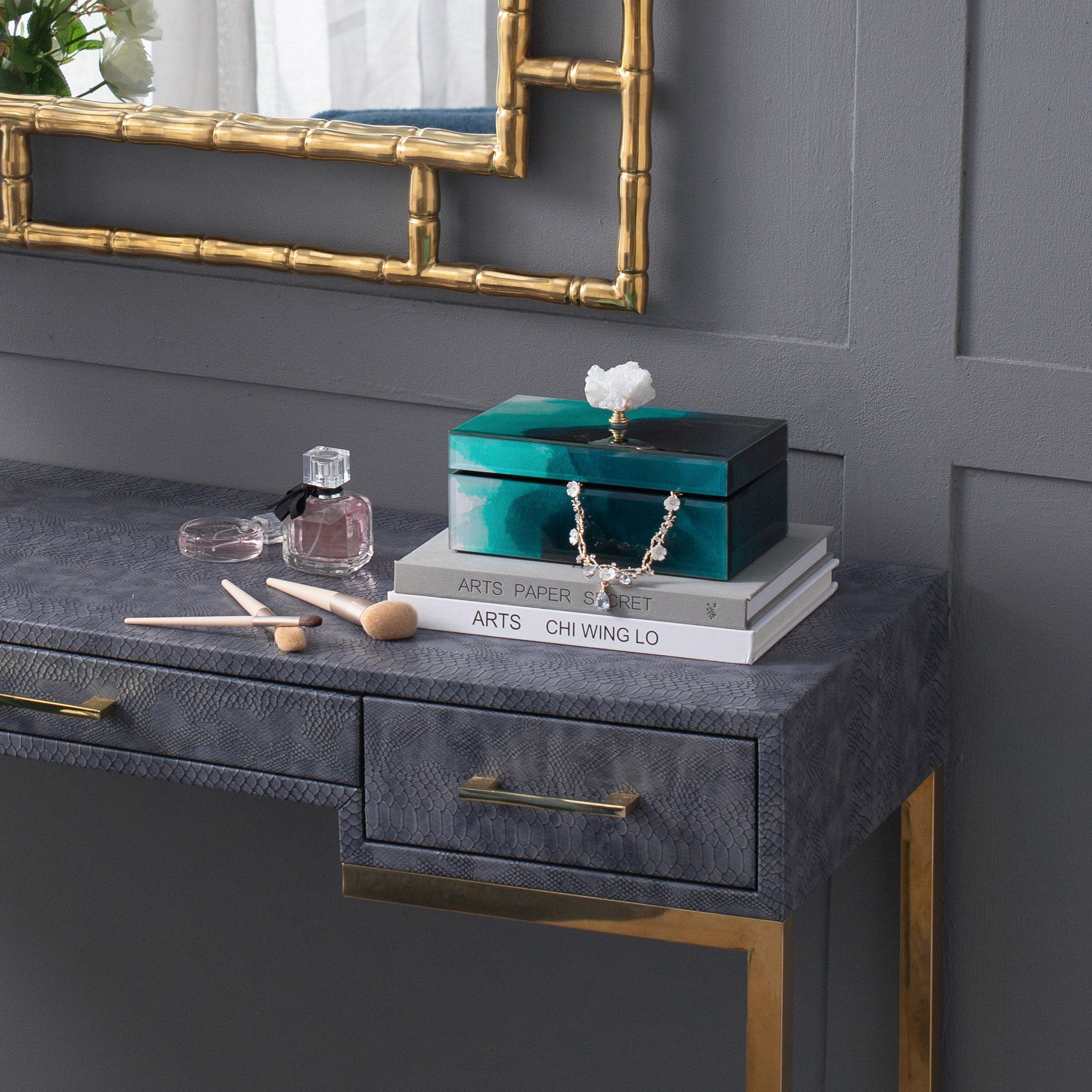 Wrought Studio 8.5" x 5" x 5" Stackable Jewery Boxes With Lids;Dark ...