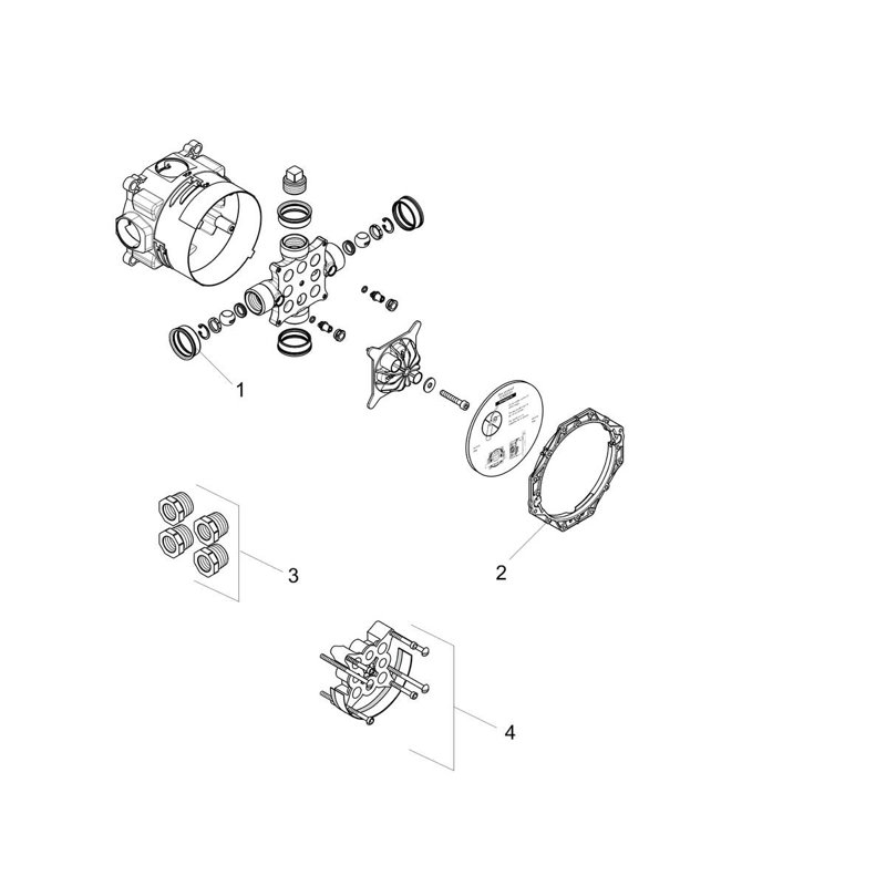 Hansgrohe iBox Universal Plus Rough In Valve with Service Stop for ...