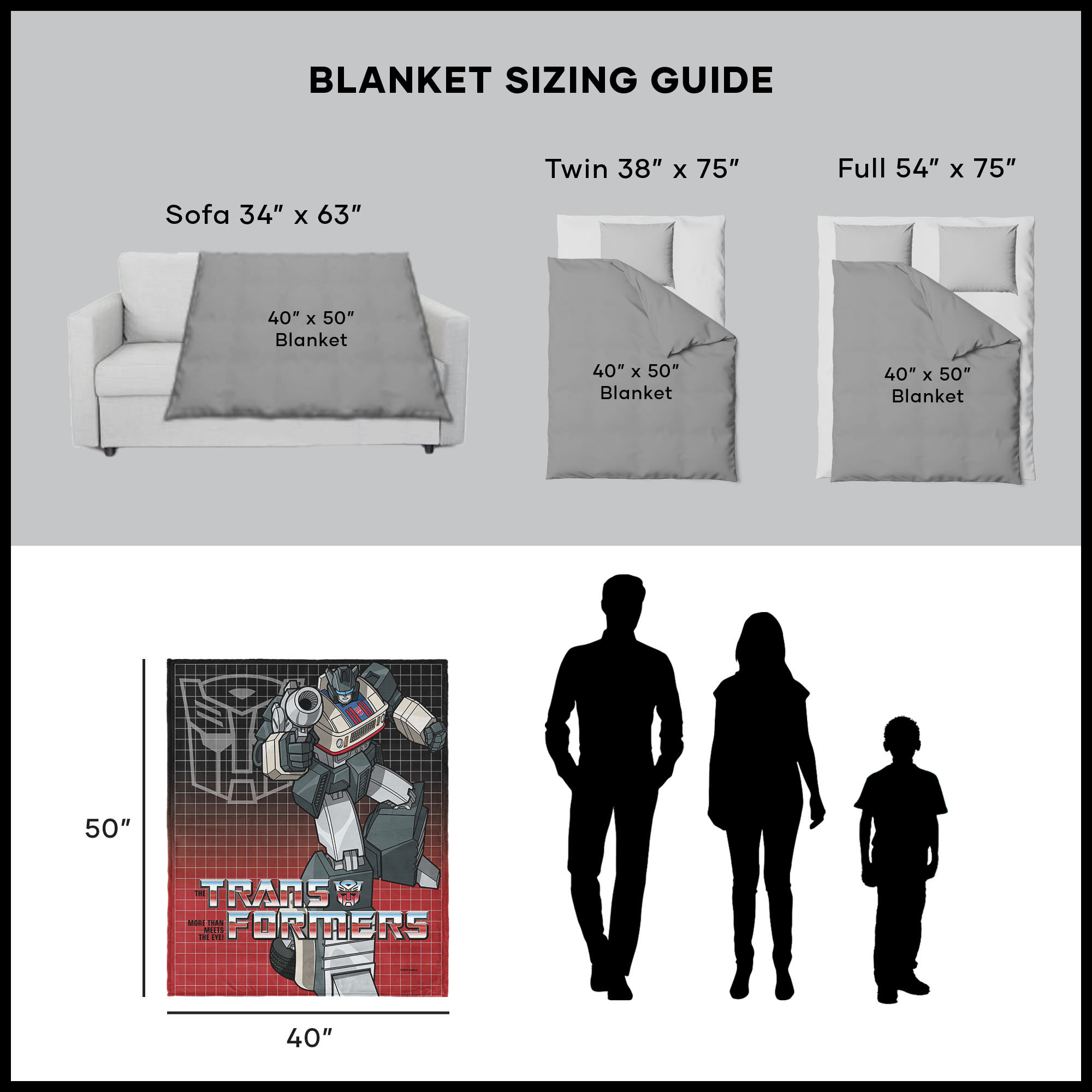 Northwest Hasbro Transformers G1 Grid Jazz Silk Touch Throw Blanket ...