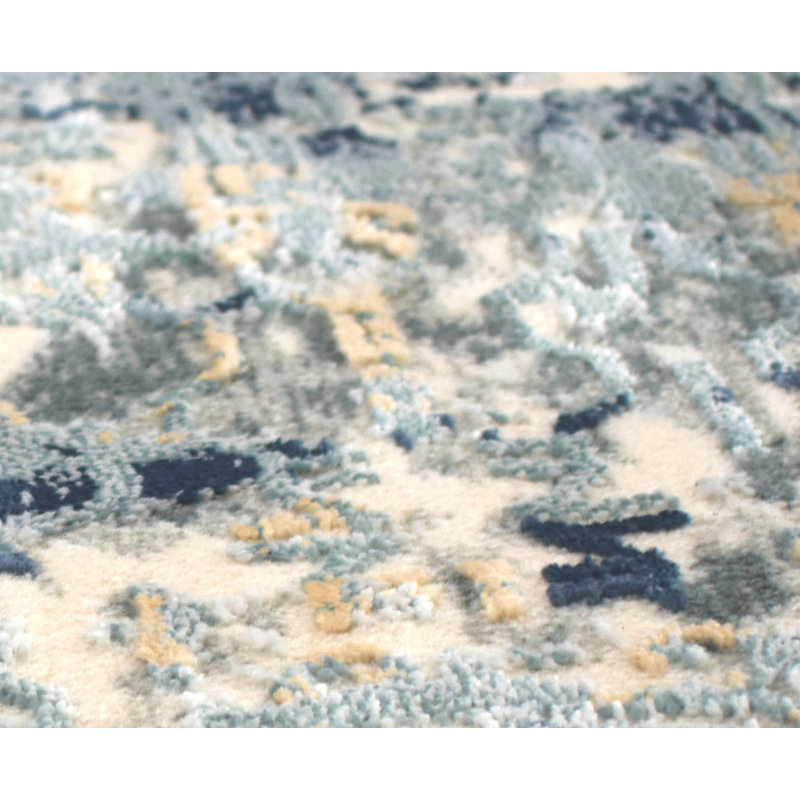 CosmoLiving by Cosmopolitan Duchess Performance Cream/Blue Rug ...