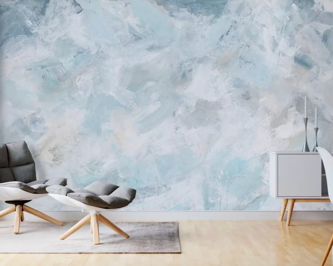 Orren Ellis Purcellville Brush Soft Splash Textile Texture Wall Mural ...