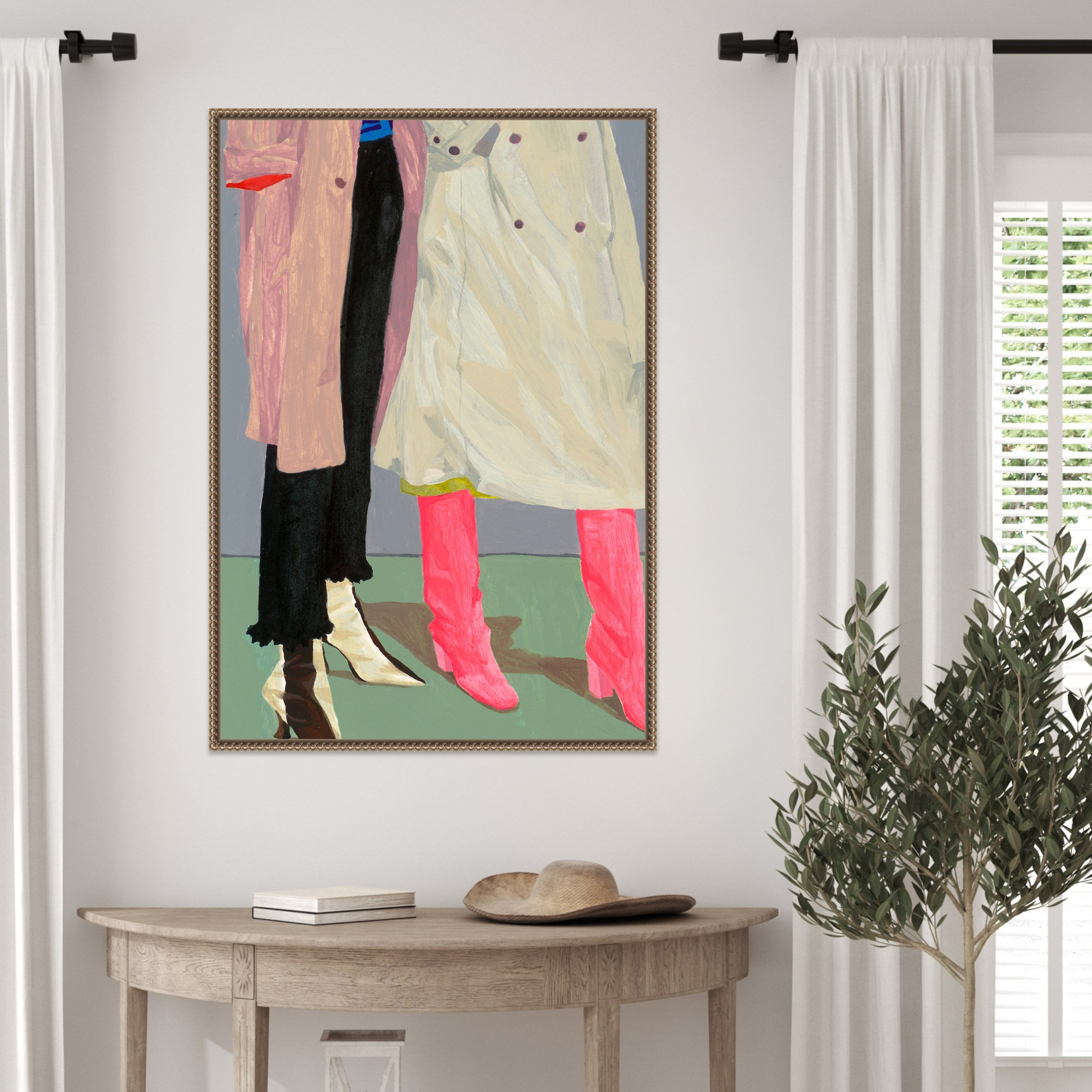 Latitude Run® Siblings by Sophia Novosel Framed Canvas Wall Art Print ...