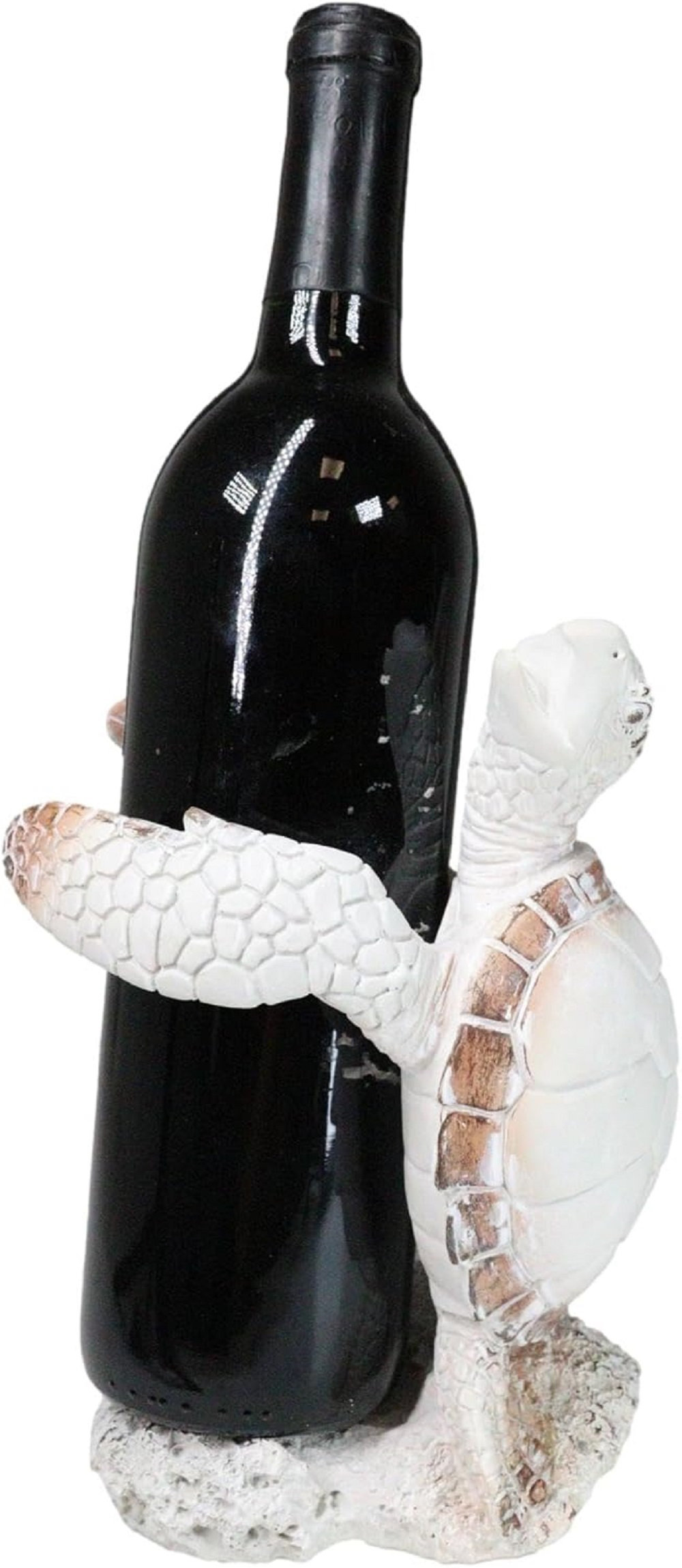 Trinx Nautical Marine Distressed Antique Sea Turtle Wine Bottle Holder ...