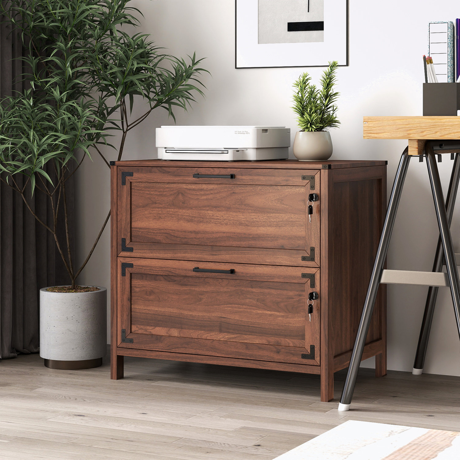 Ophelia & Co. File Cabinet with 2 Drawers and Lock - Wayfair Canada