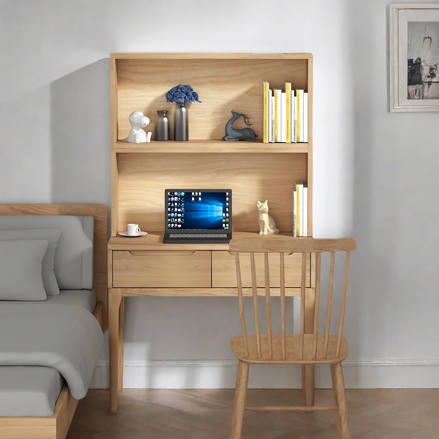 Foundry Select Modern And Simple Oak Solid Wood Desk - Wayfair Canada
