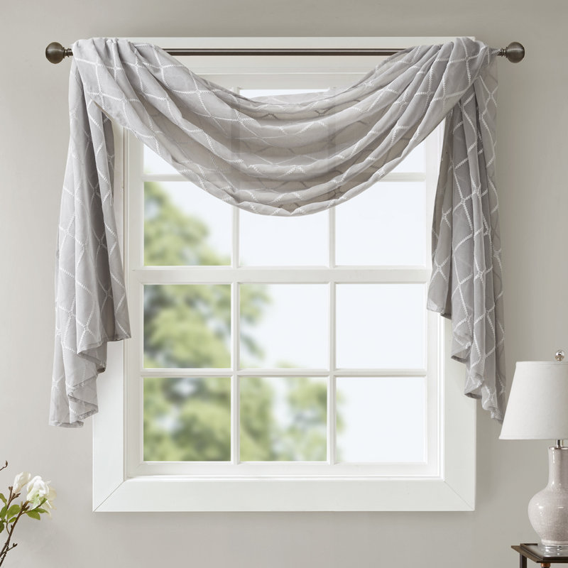 Charlton Home® Niord Polyester Sheer Window Scarf Panel & Reviews ...