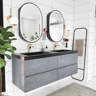 Hokku Designs Ryter 60'' Wall Mounted Double Bathroom Vanity with ...