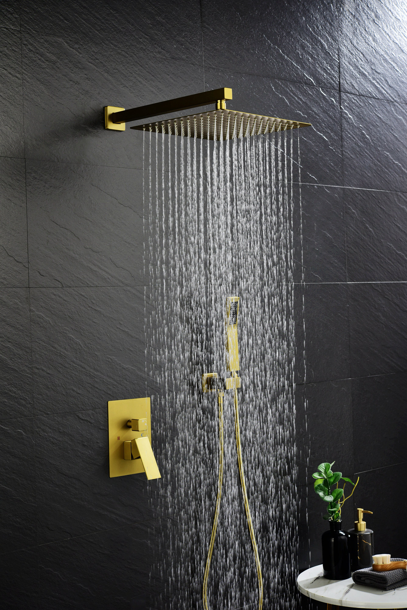 ACME Furniture Thermostatic Complete Shower System Combo – 16" Rainfall ...