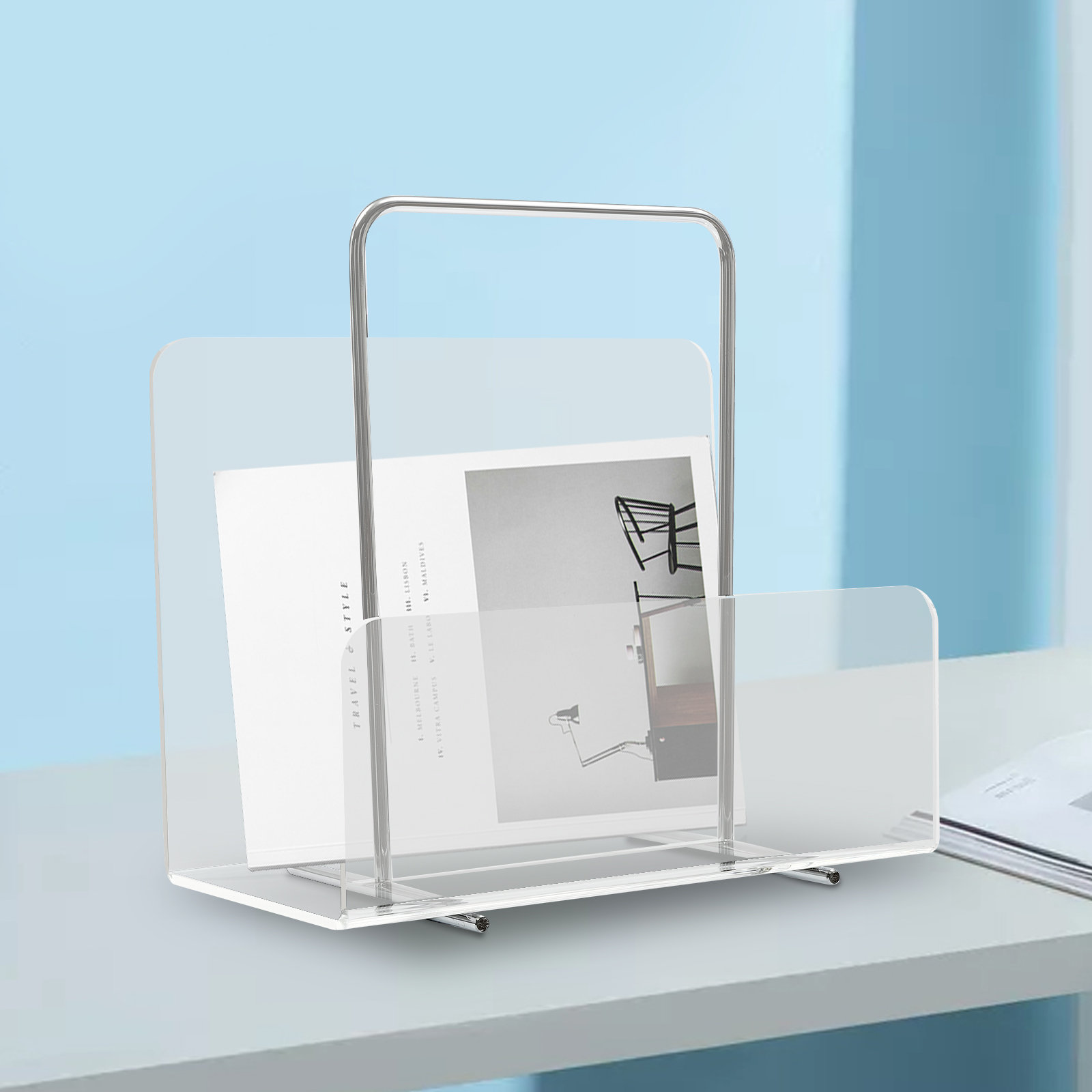 Rebrilliant Miechelle Free Standing Magazine Rack | Wayfair