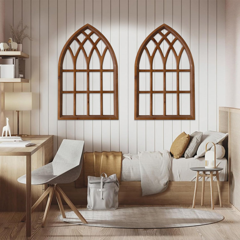 Lark Manor™ Farmhouse Arched Window Frame Wall Decor 20 X 32 Inches ...