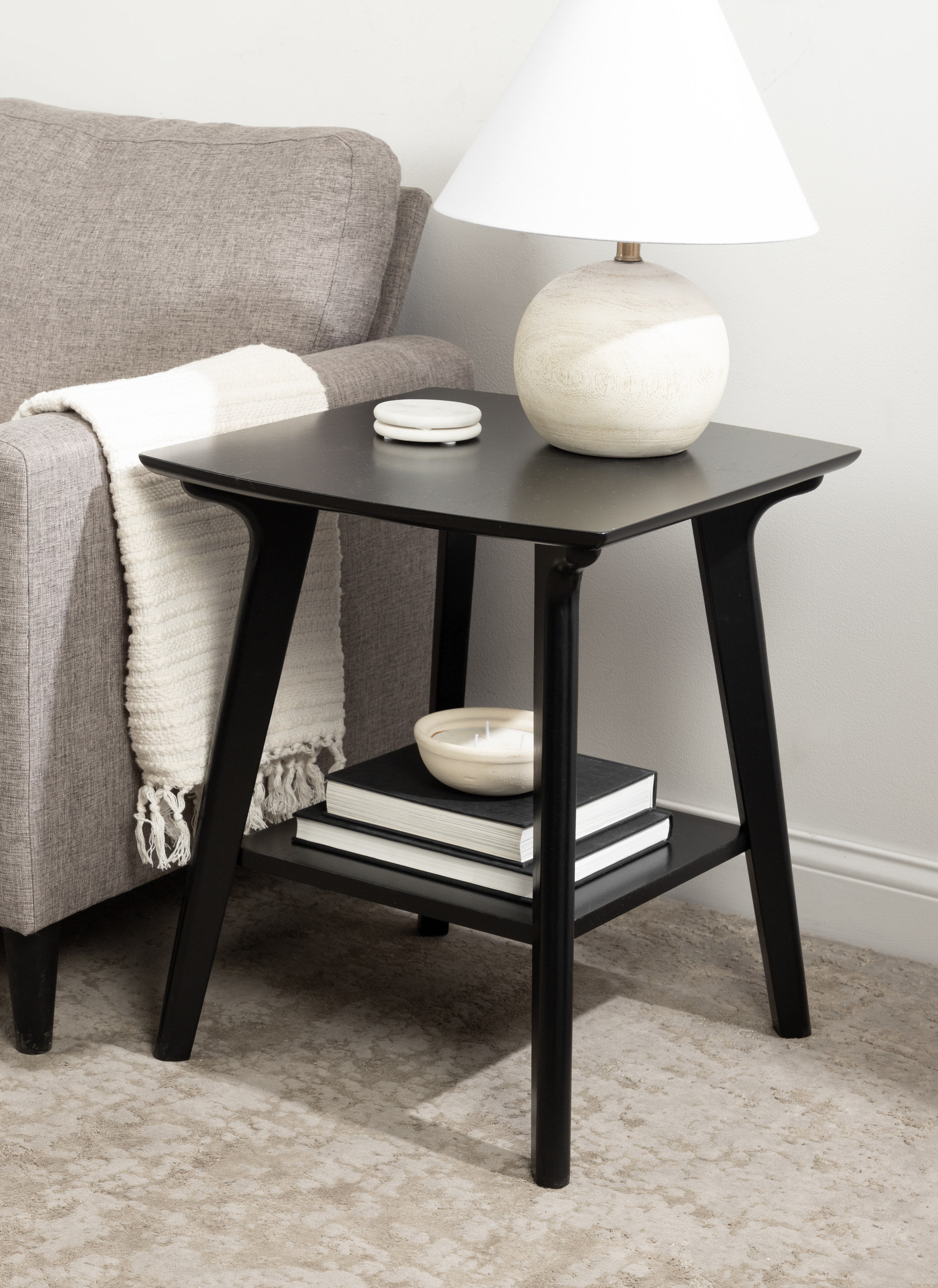 Red Barrel Studio® Tiered Rectangle Side Table with Storage | Wayfair