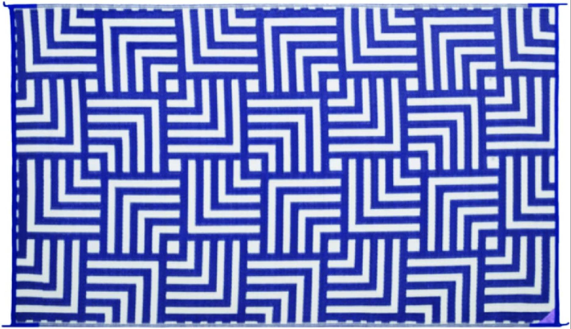 George Oliver Abstract Machine Braided Rectangle 5' x 8' Polypropylene ...