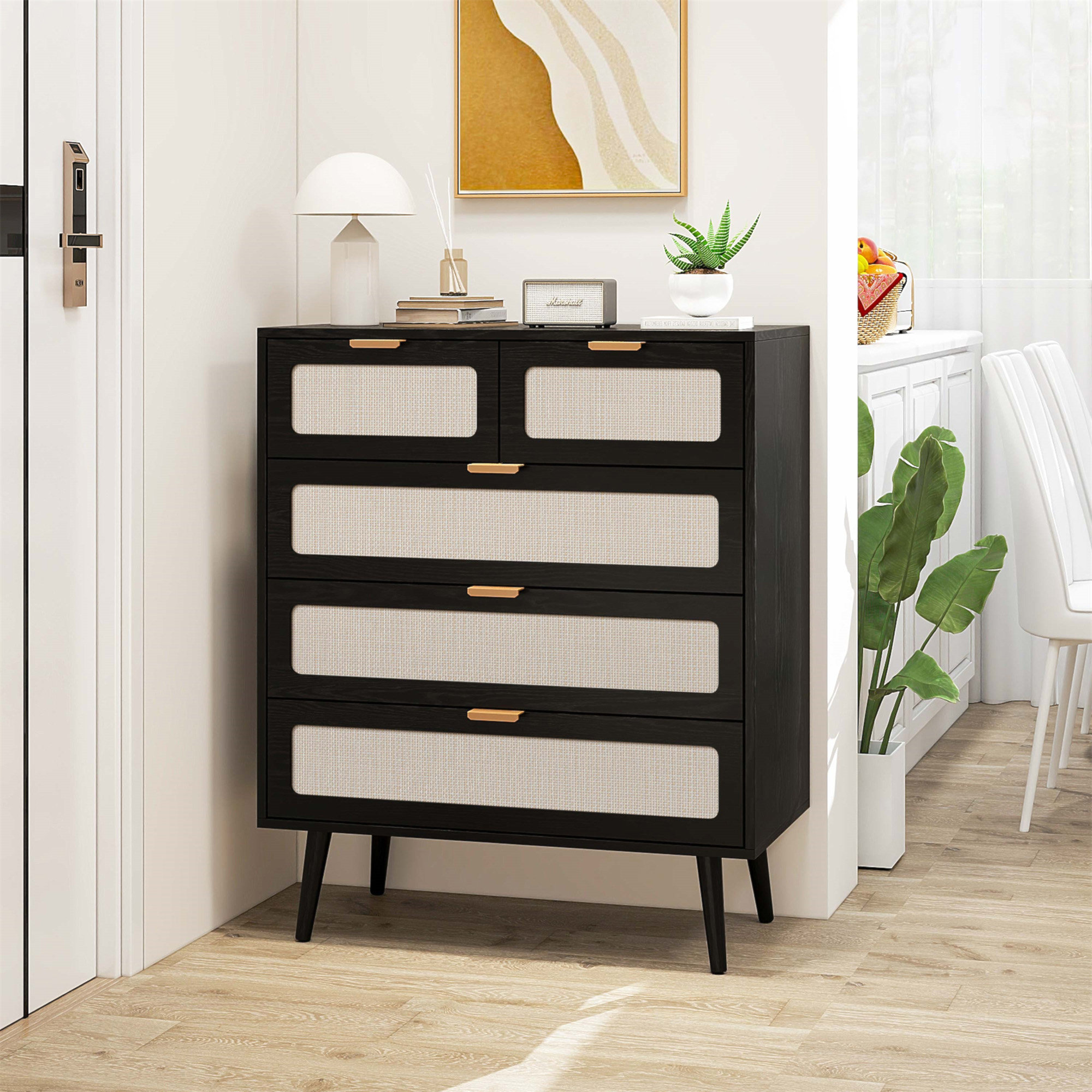 STYLISH 5 Drawer Cabinet, Accent Storage Cabinet, Suitable For Living ...