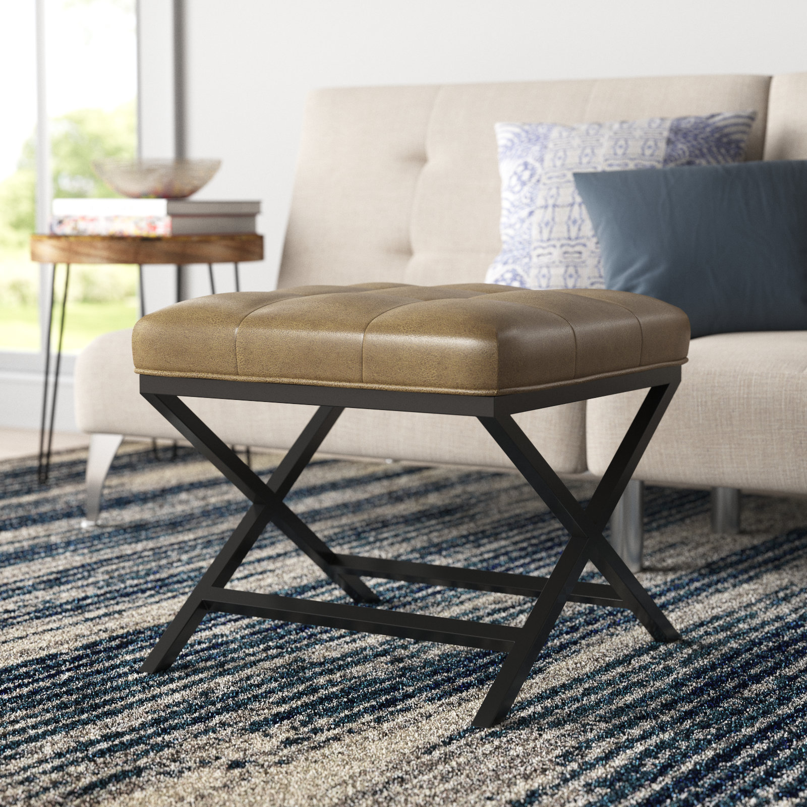 Trent Austin Design® Hannes Tufted X Ottoman & Reviews | Wayfair