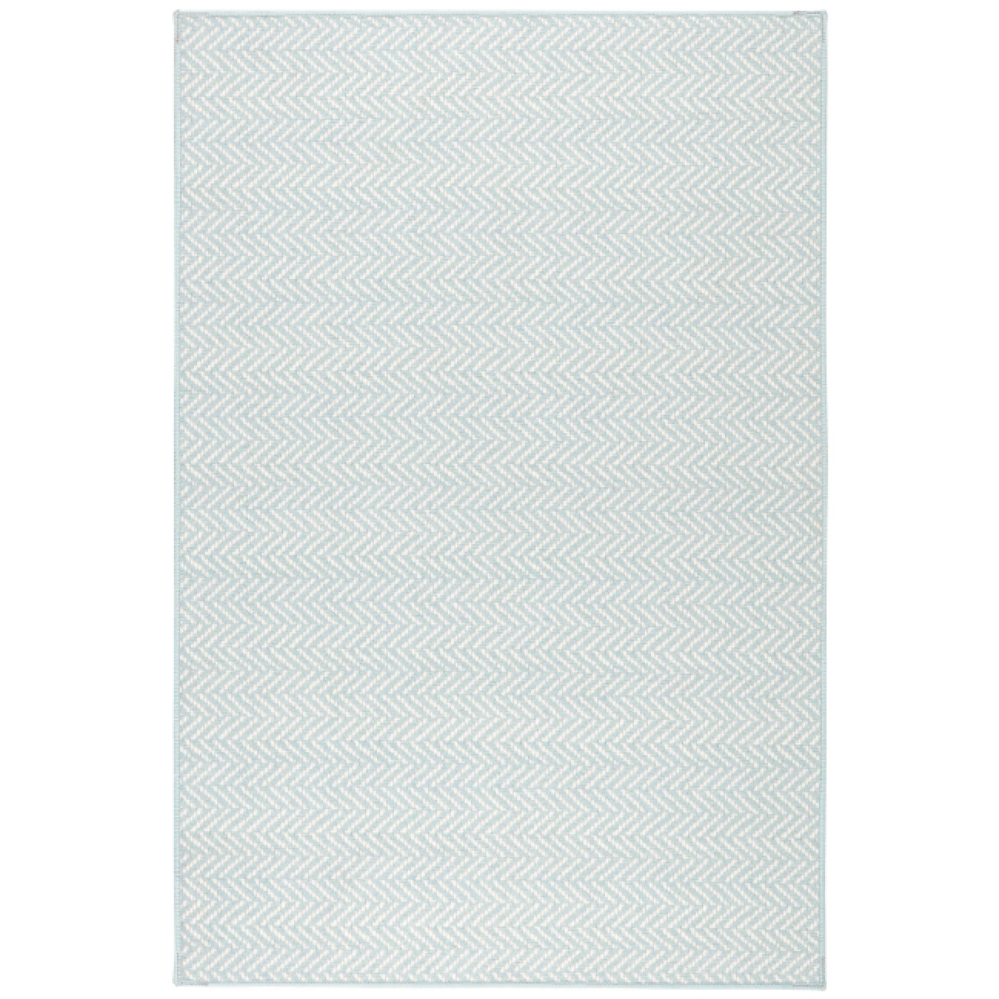 Dash and Albert Rugs Herringbone Swedish Blue Machine Washable Rug ...