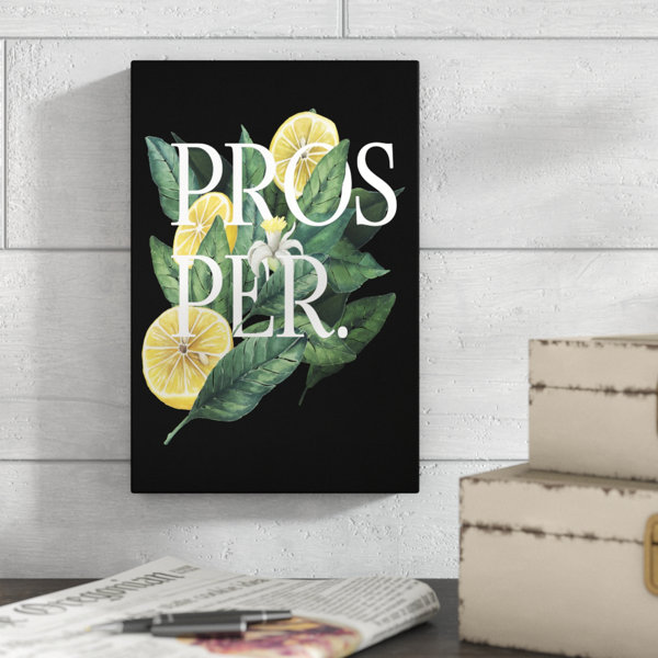 Blue Elephant Prosper and Thrive I by Grace Popp - Typography Print ...