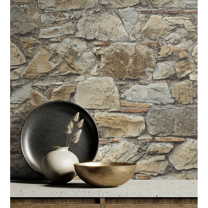 Millwood Pines Aashray 33' L x 20.5" W Wallpaper Roll | Wayfair