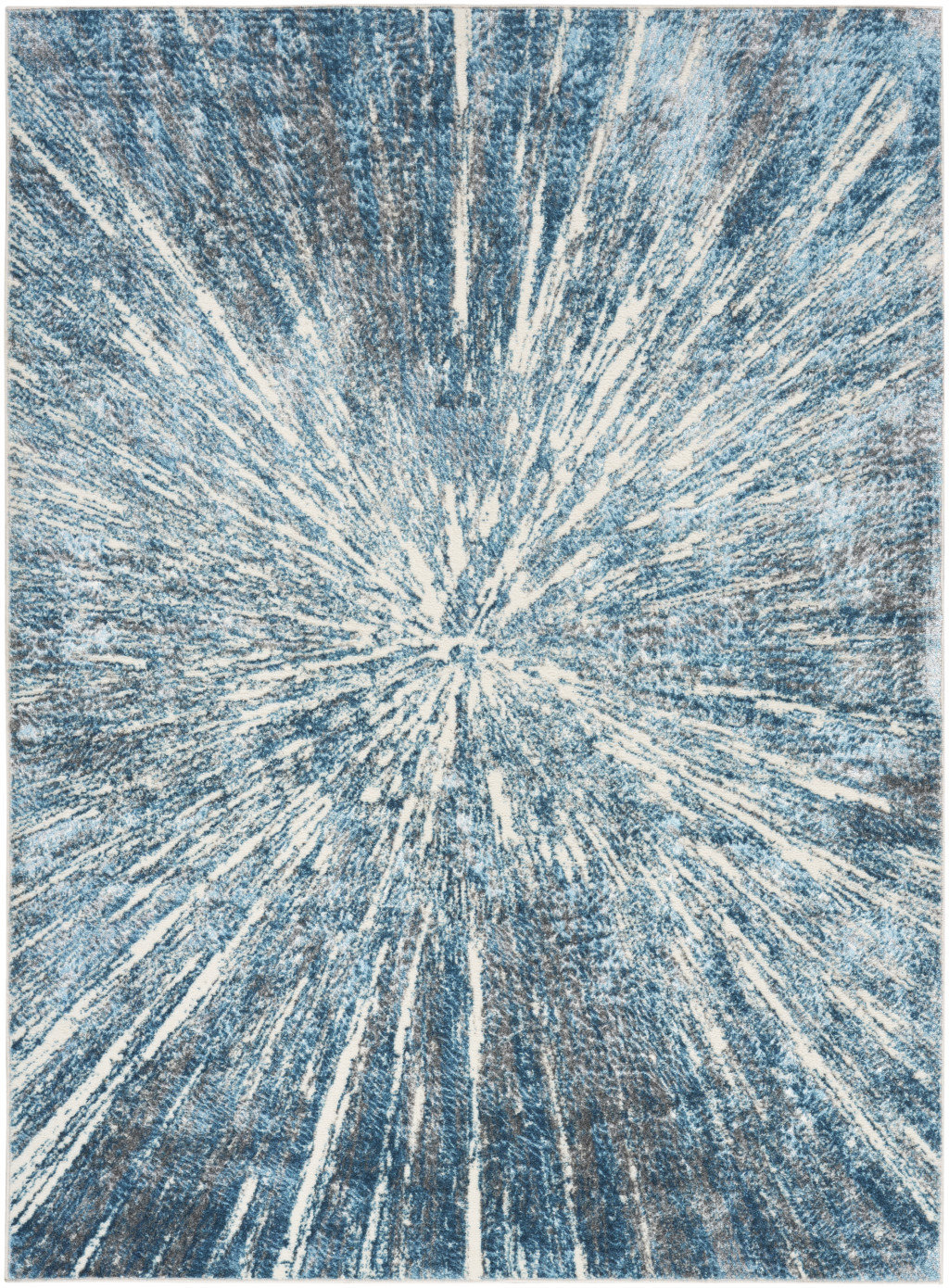 HomeRoots 5' X 7' Blue Abstract Area Rug | Wayfair