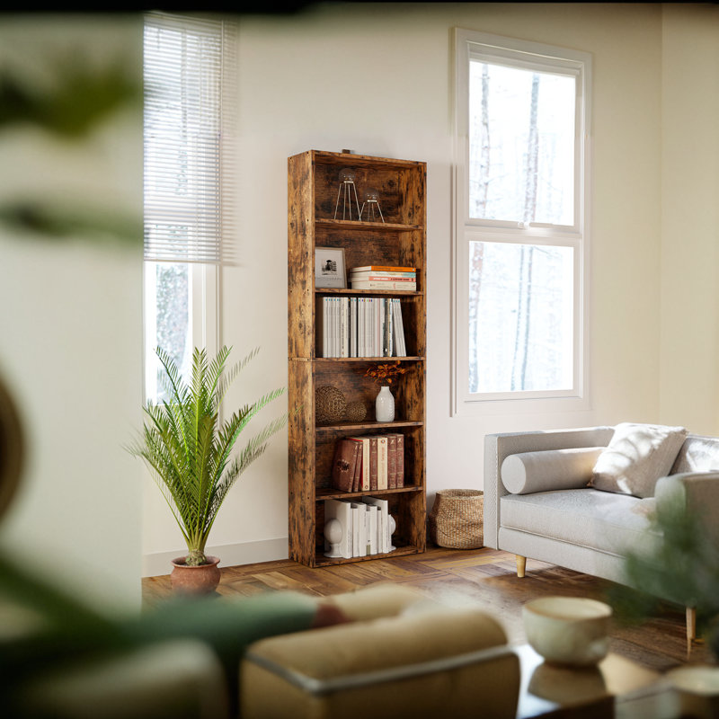 17 Stories 70.8" H x 23.8" W Standard Bookcase 6 Tiers Tall with ...