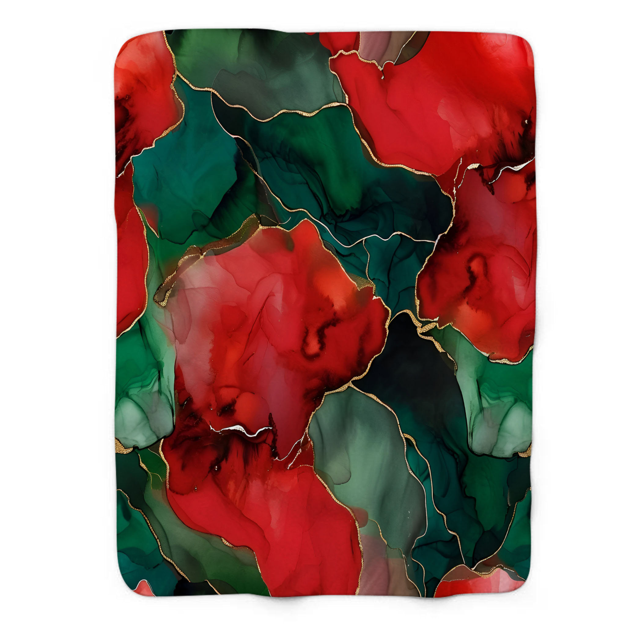 MentionedYou Glamorous Emerald Ruby - 1 Piece Premium Sherpa Bl Throw ...