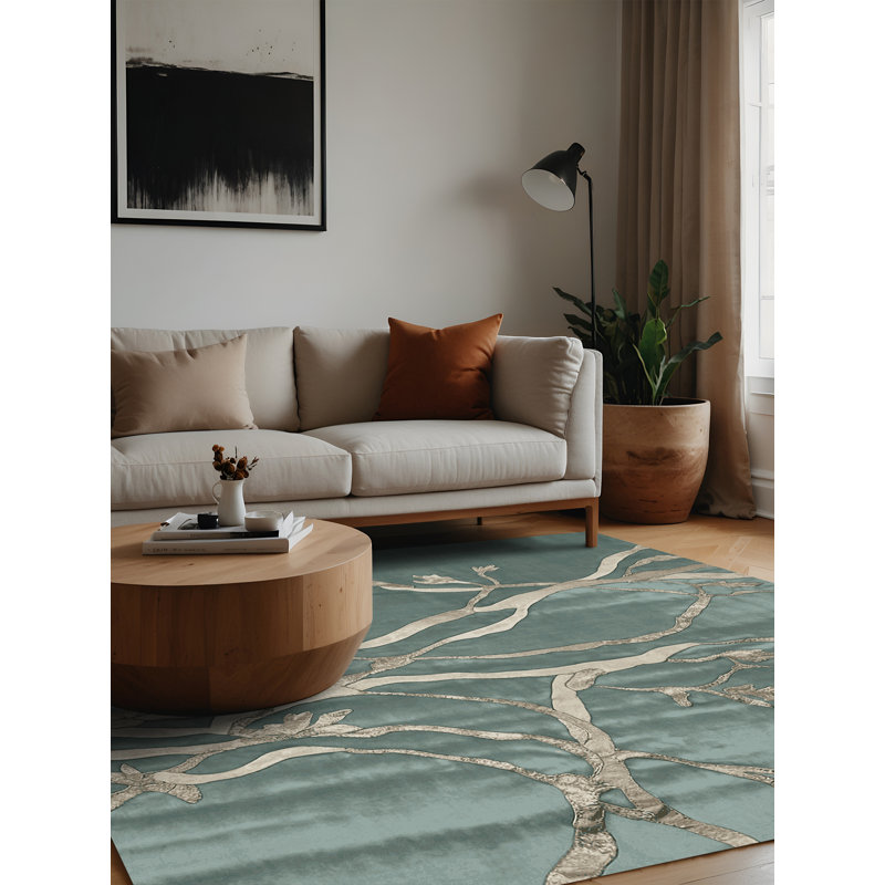 Orren Ellis Machine Washable Green Area Rug | Wayfair