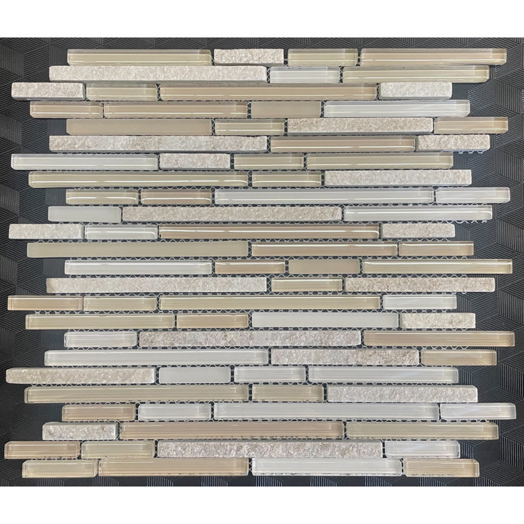 Mango Tile Glass Linear Mosaic Wall Tile | Wayfair