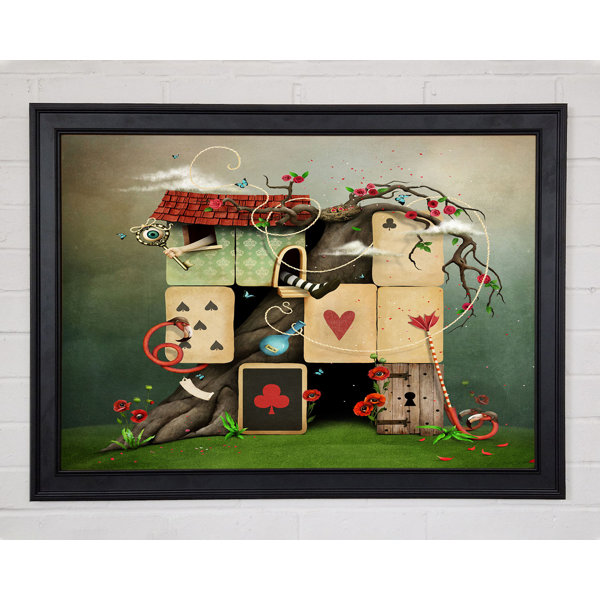 Happy Larry The Dice House Alice In Wonderland Framed Print | Wayfair.co.uk
