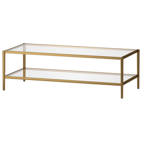 Glass Gold Coffee Tables You'll Love | Wayfair