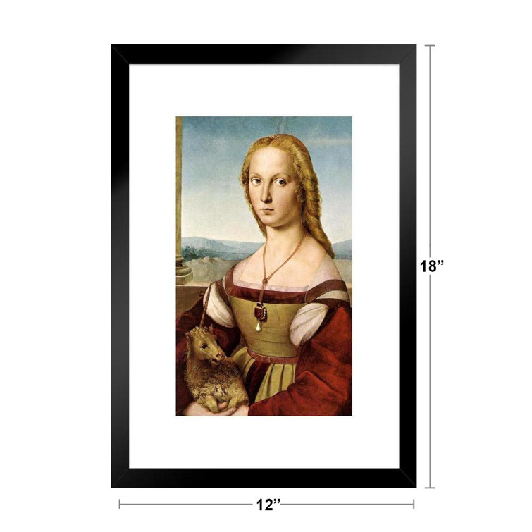 Red Barrel Studio® Raphael Portrait Of Young Woman With Unicorn Fine ...
