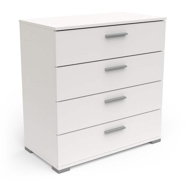 Latitude Run Barbaa 4 Drawer Matt White Chest of Drawers | Wayfair.co.uk