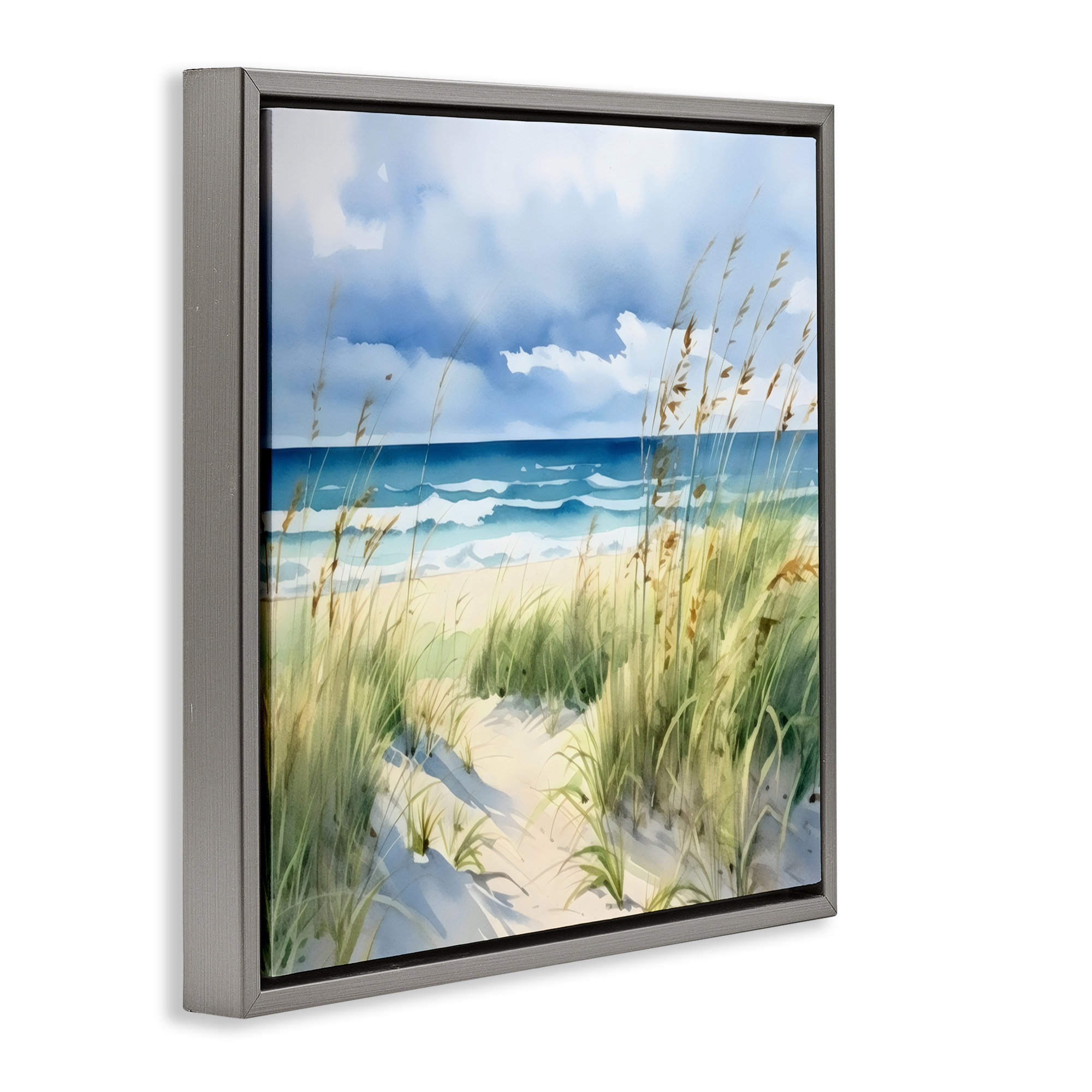 Hokku Designs Serene Coast with Windblown Breeze Floating Frame, design ...