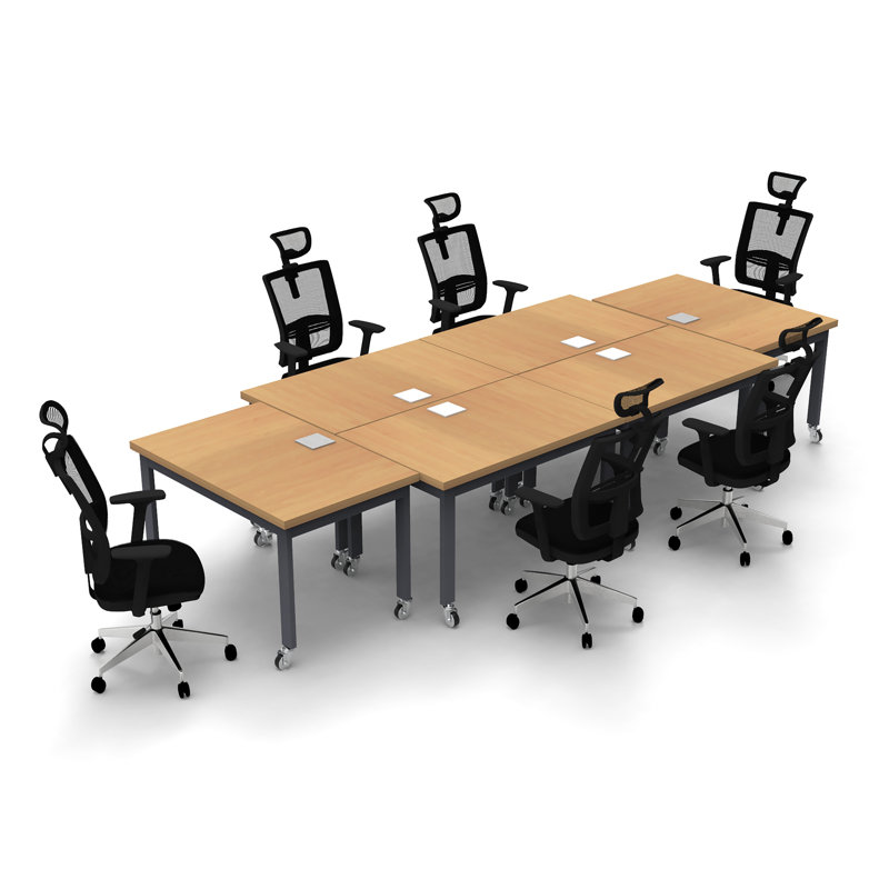The Twillery Co.® Albin 6 Person Conference Meeting Tables with 6 ...