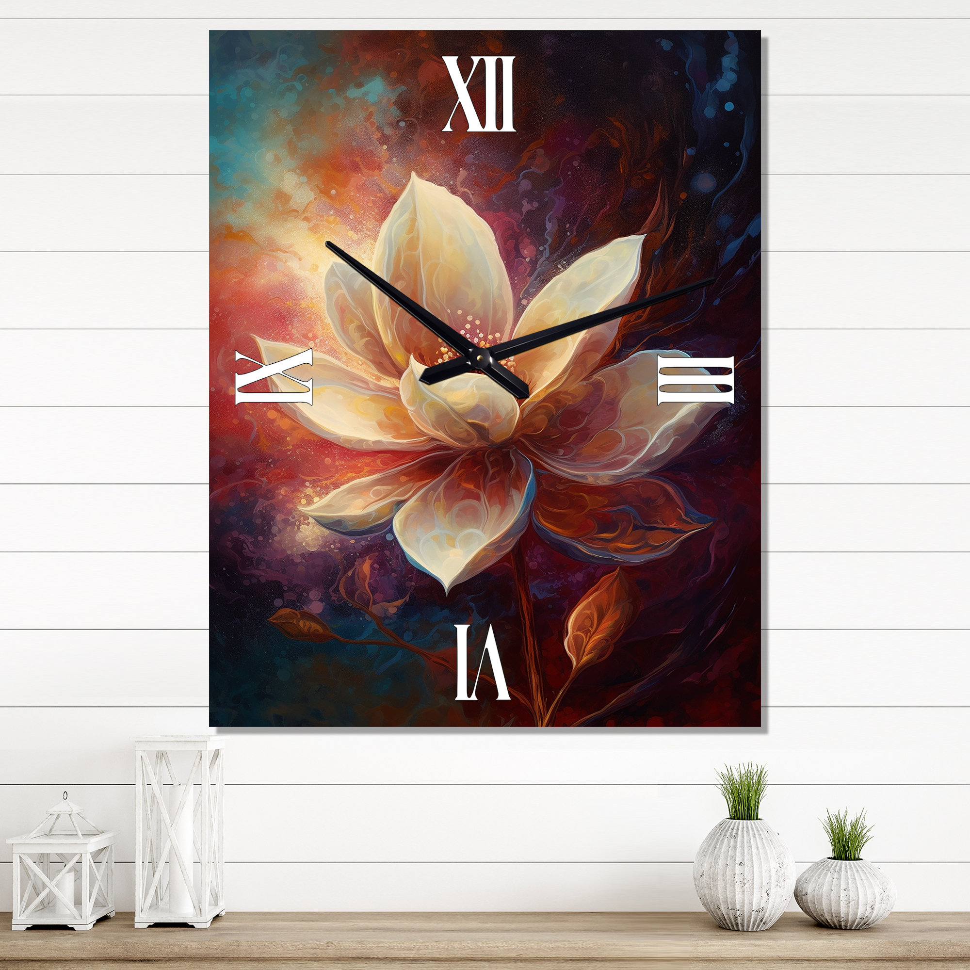 East Urban Home Magnolia Dreams I - Floral Magnolias Wall Clocks | Wayfair