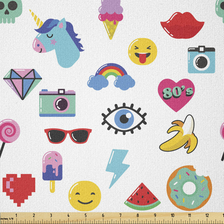 East Urban Home Dereonna Unicorn Watermelon Banana Pixel Heart Thunder ...