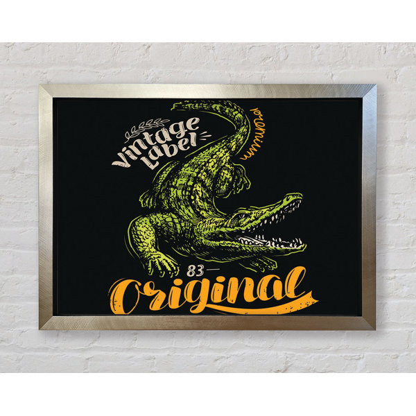 Bright Star Vintage Label Croc - Single Picture Frame Art Prints ...