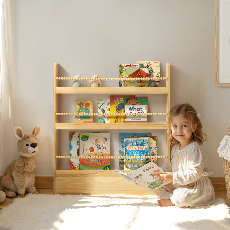 Harriet Bee Kids Book Display 35'' H X 31.5'' W Wood Bookcase & Reviews ...