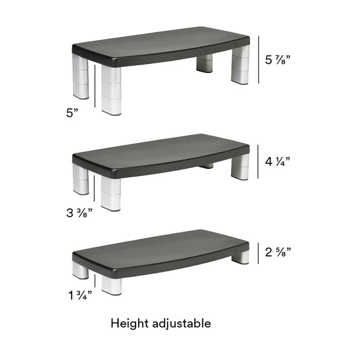 3M Extra-Wide Adjustable Monitor Stand Stackable Monitor Stand ...