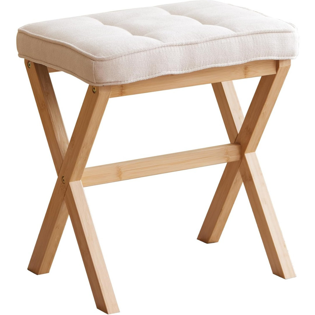 Lark Manor™ Bamboo Foot Rest Ottoman - Small Padded Desk Foot Stool For ...