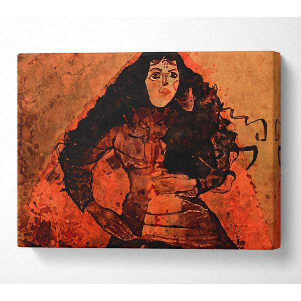 Rosalind Wheeler Portrait Of Trude Engel by Schiele - Wrapped Canvas ...