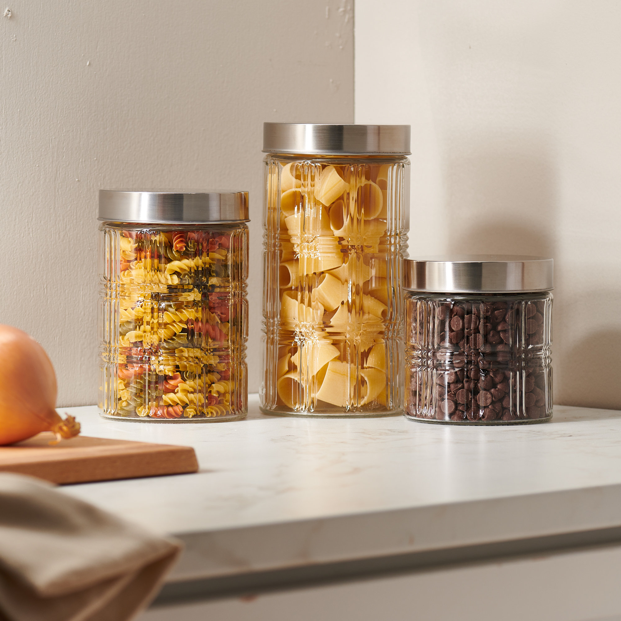 Prep & Savour Round 3 Piece Kitchen Canister Set - Wayfair Canada