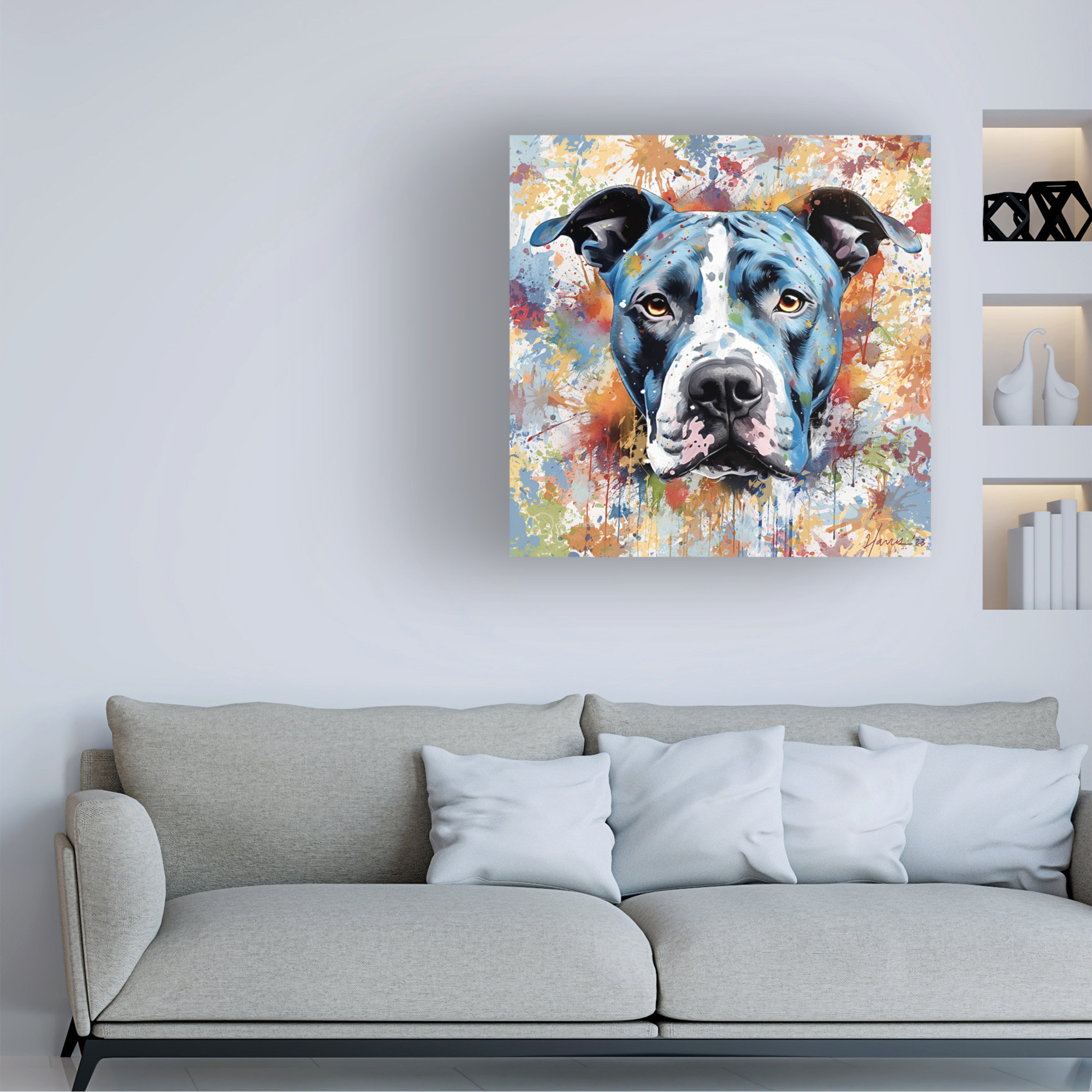 Winston Porter Animals Pit Bull Master Framed On Canvas Painting ...