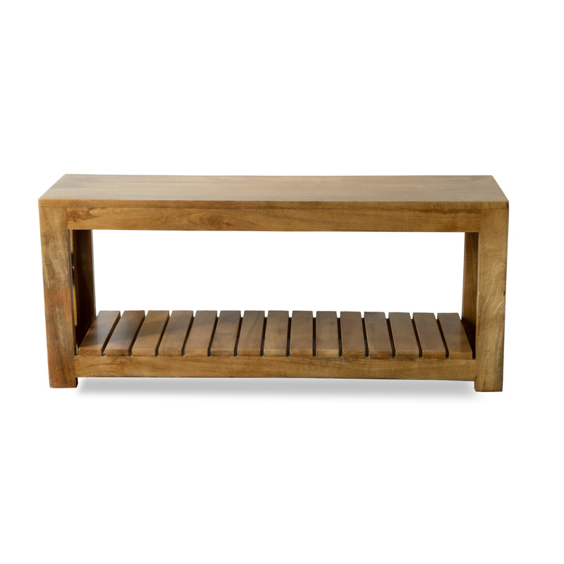 Millwood Pines Dezider Solid Wood Storage Bench & Reviews | Wayfair