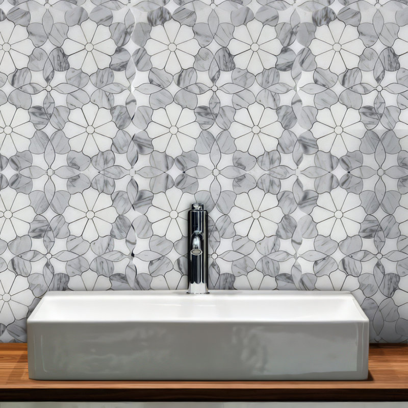 Maricera 12" x 12" Marble Novelty Mosaic Wall & Floor Tile | Wayfair