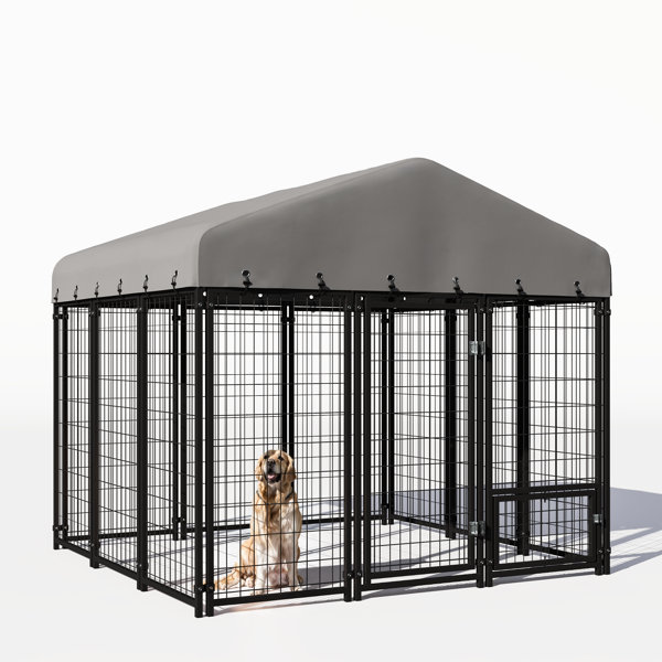 Archie & Oscar™ 73"x70" Dog Kennel Outside, Large Outdoor Dog Kennel ...